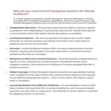 Why do you need Inertial Navigation Systems for Missile Guidance.docx