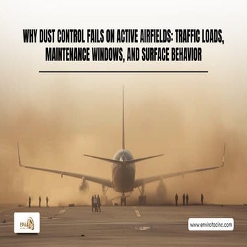 Why Dust Control Fails on Active Airfields Traffic Loads, Maintenance ...