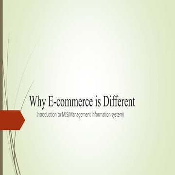 Why e commerce is different | PPTX