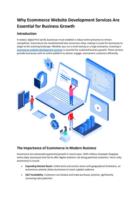 eCommerce Website Development. | PPT