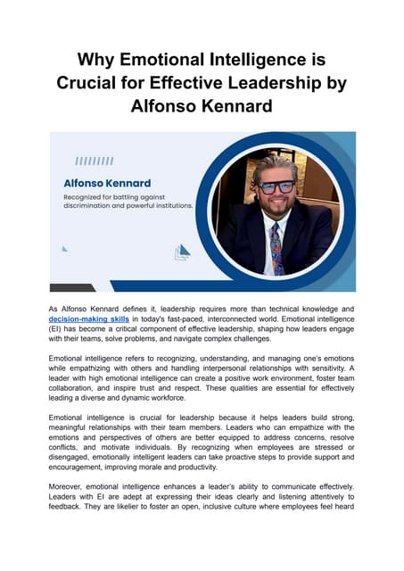 Alfonso Kennard_ The Impact of Emotional Intelligence on Leadership ...