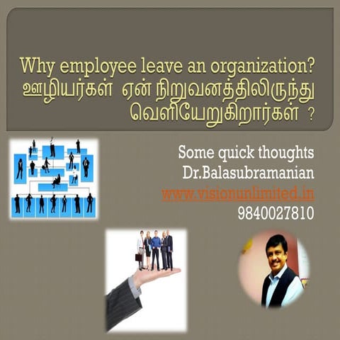 Why employees leave an organization | PPT