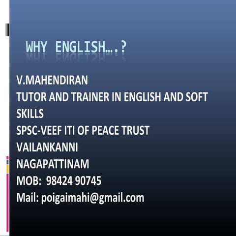 Why english.ppt.modified | PPT