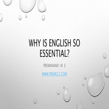 Why English is Essential | PPTX