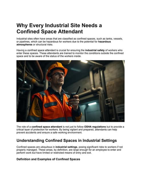 Hazards and safety in confined spaces | PPTX