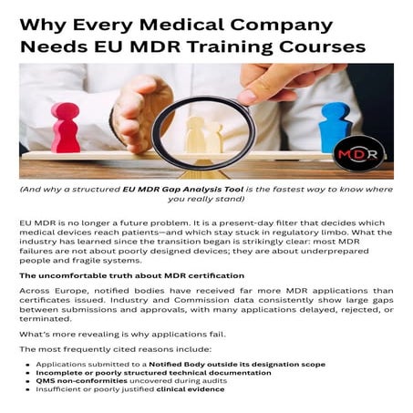 Why Every Medical Company Needs EU MDR Training Courses.pdf