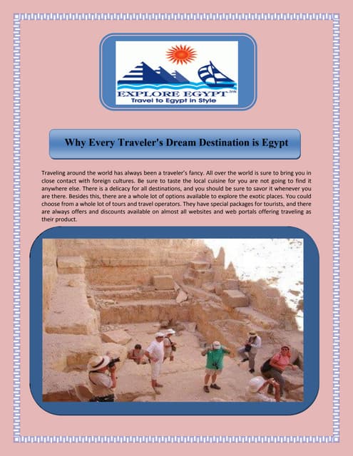 Explore the Egypt’s beauty | PPT