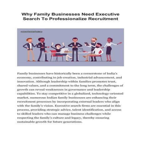 Why Family Businesses Need Executive Search To Professionalize ...