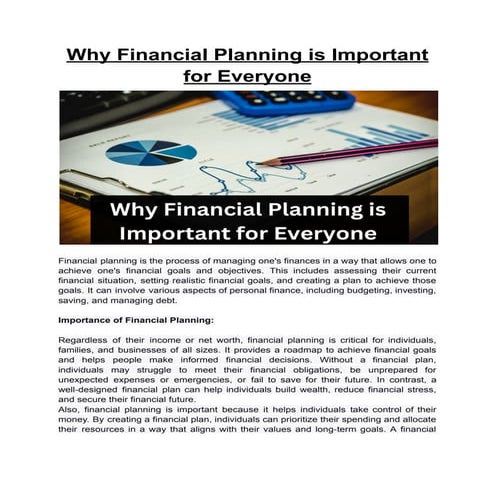 Financial Education and Investment Awareness | PPTX