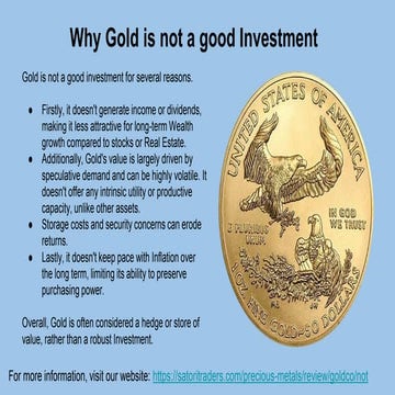 Why Gold is not a good Investment - Satori Traders | PPTX | Stocks and ...