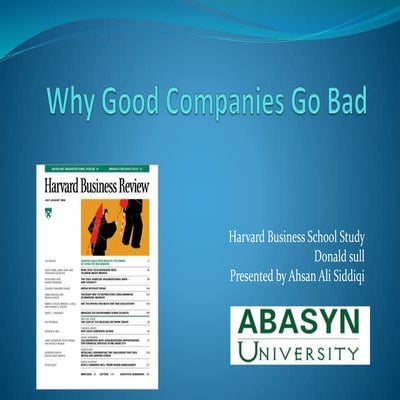 Why Success full business go Bad | PPTX