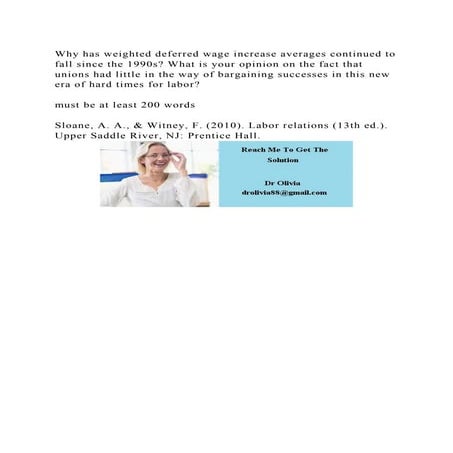 Why Has Weighted Deferred Wage Increase Averages Continued To Fall S Docx