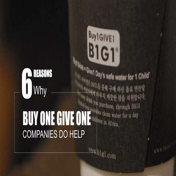 Why buy one give one companies do help | PPT