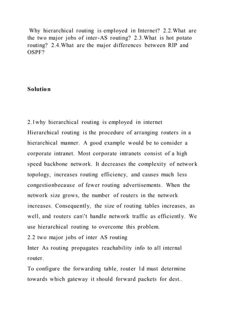 Answer B Ipexplanationrouting Protocol And Routed Protocol Arpdf