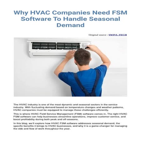 Why HVAC Companies Need FSM Software To Handle Seasonal Demand.pdf
