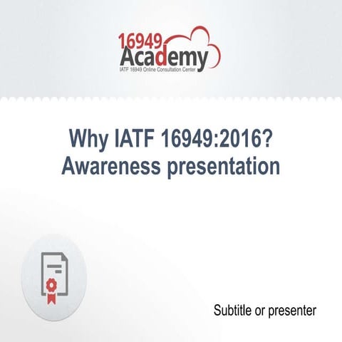 List of mandatory IATF 16949 documents | PDF