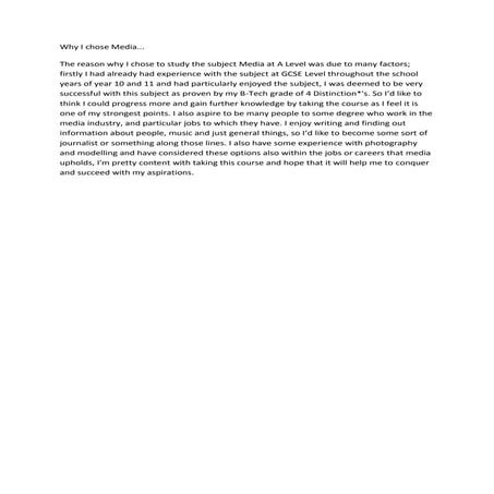 Why i chose Media... | DOCX