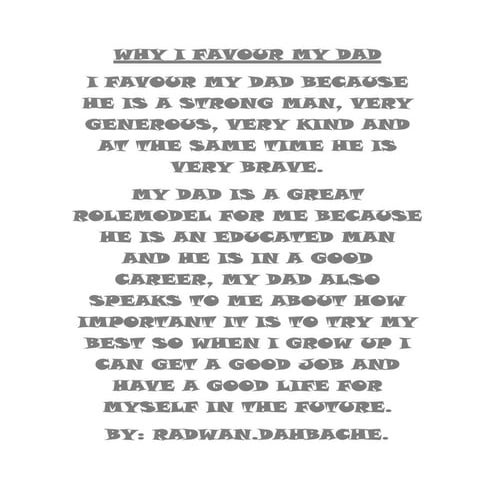 Why i favour my dad | DOCX