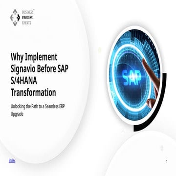 Why Implement Signavio Before Your SAP S/4HANA Transformation | PPTX