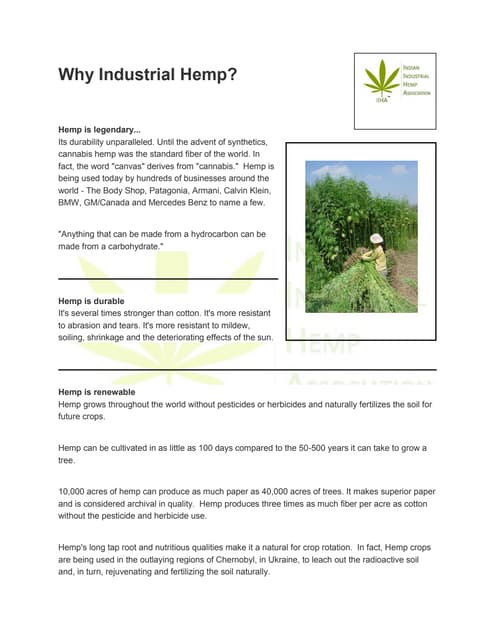The History Of Hemp | PDF