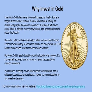 10 Reasons to Invest in Gold Bars and Gold Coins | PDF