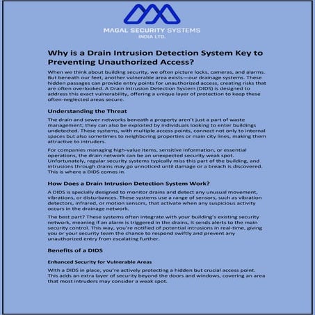Why is a Drain Intrusion Detection System Key to Preventing ...