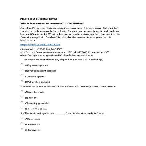 Why is biodiversity so important | DOC