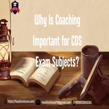 Why Is Coaching Important for CDS Exam Subjects.pdf