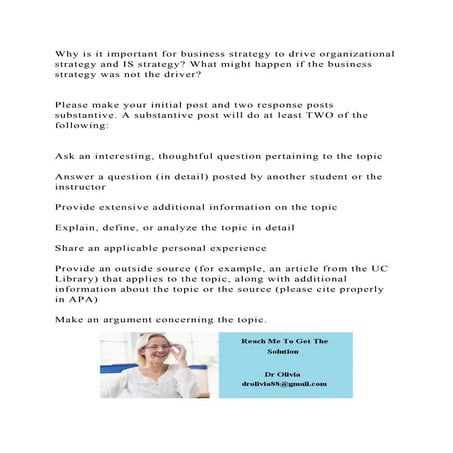 Why is it important for business strategy to drive organizational st.docx