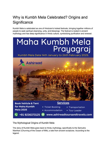 The Kumbh Mela_ Where Myths, Faith and Power Unite.pptx