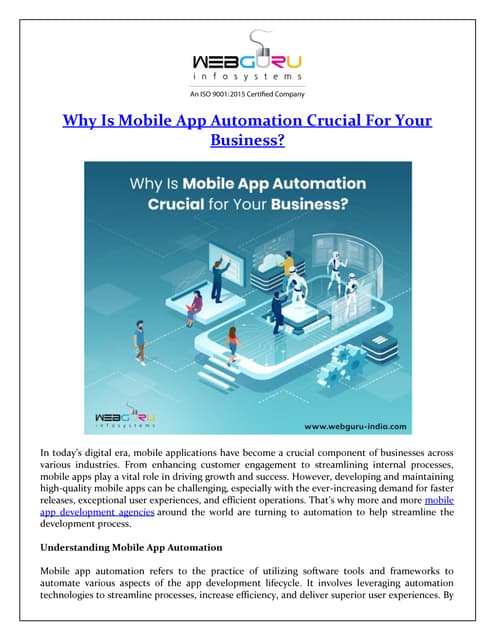 Why Is Mobile App Automation Crucial For Your Business Pdf