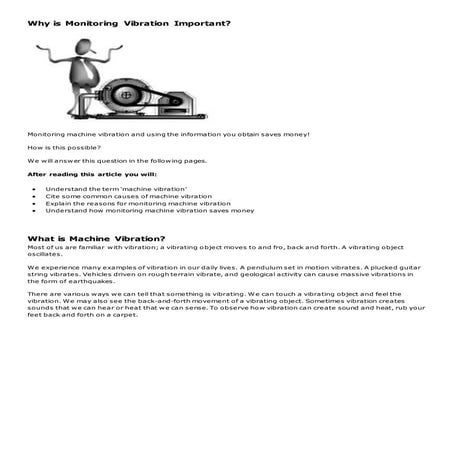 Why is monitoring vibration important | DOCX