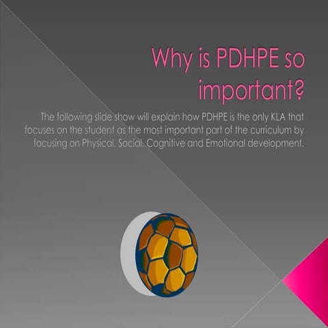 Why is PDHPE so important | PPTX