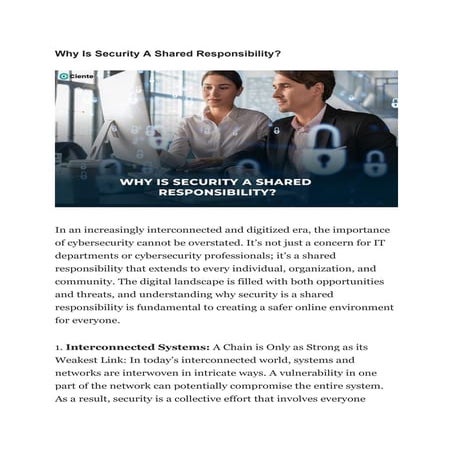 Why Is Security A Shared Responsibility Pdf