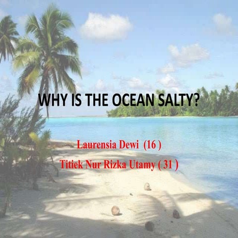 Why Is The Ocean Salty | PPTX | Geology | Science