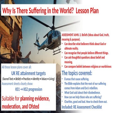 Why is there suffering in the world lesson plan - conforms to UK RE ...