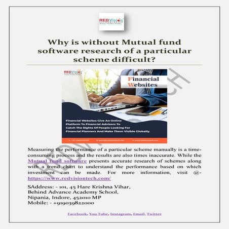 Why is without Mutual fund software research of a particular scheme ...