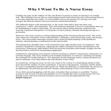 Why I Want To Be A Nurse Essay.pdf