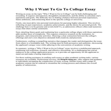 Why I Want To Go To College Essay.pdfWhy I Want To Go To College Essay ...
