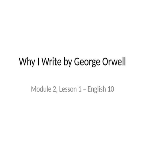 Why_I_Write_Presentation For English.pptx