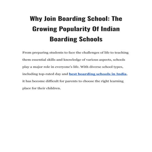 Why Join Boarding School_ The Growing Popularity Of Indian Boarding ...