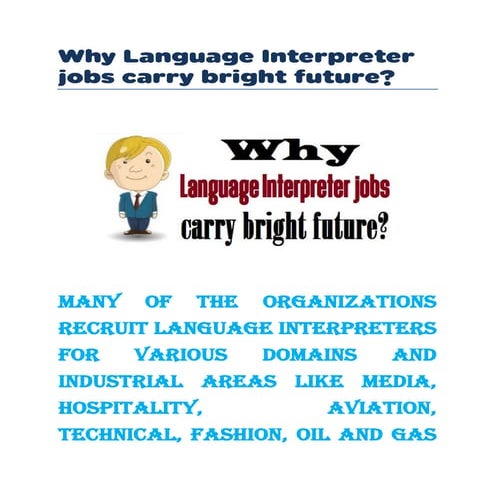 Why language interpreter jobs carry bright future? | PDF