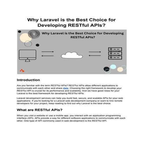 Why Laravel Is The Best Choice For Developing Restful Apis Pdf