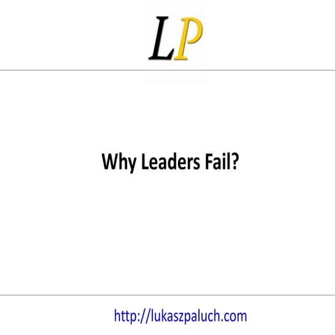 Why leaders fail? | ODP