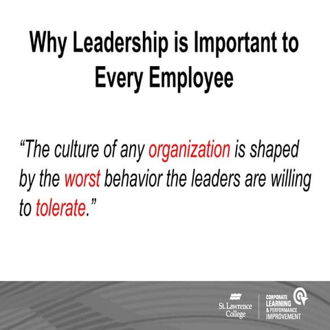 Why Leadership is Important to Every Employee | PDF
