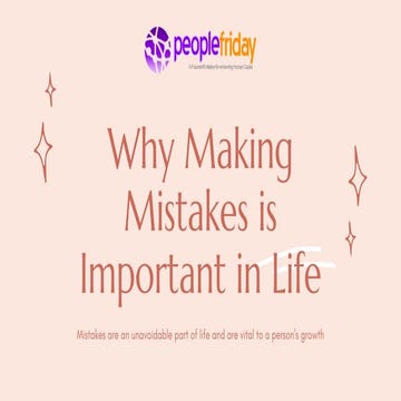 Why making mistakes is important in life | PDF