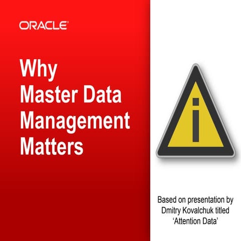 Why Master Data Management matters | PPT
