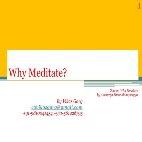 Why meditate | PPTX