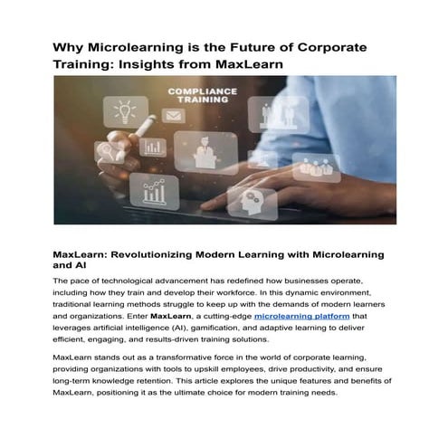 Why Microlearning is the Future of Corporate Training_ Insights from MaxLearn.pdf