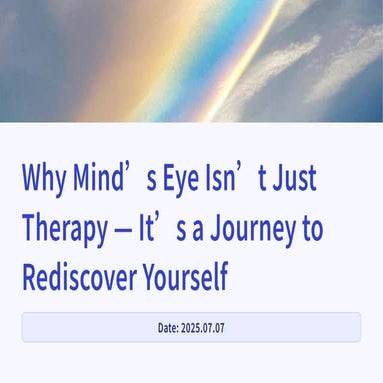 Mind’s Eye: More Than Therapy – A Journey to Self-Discovery and Mental ...